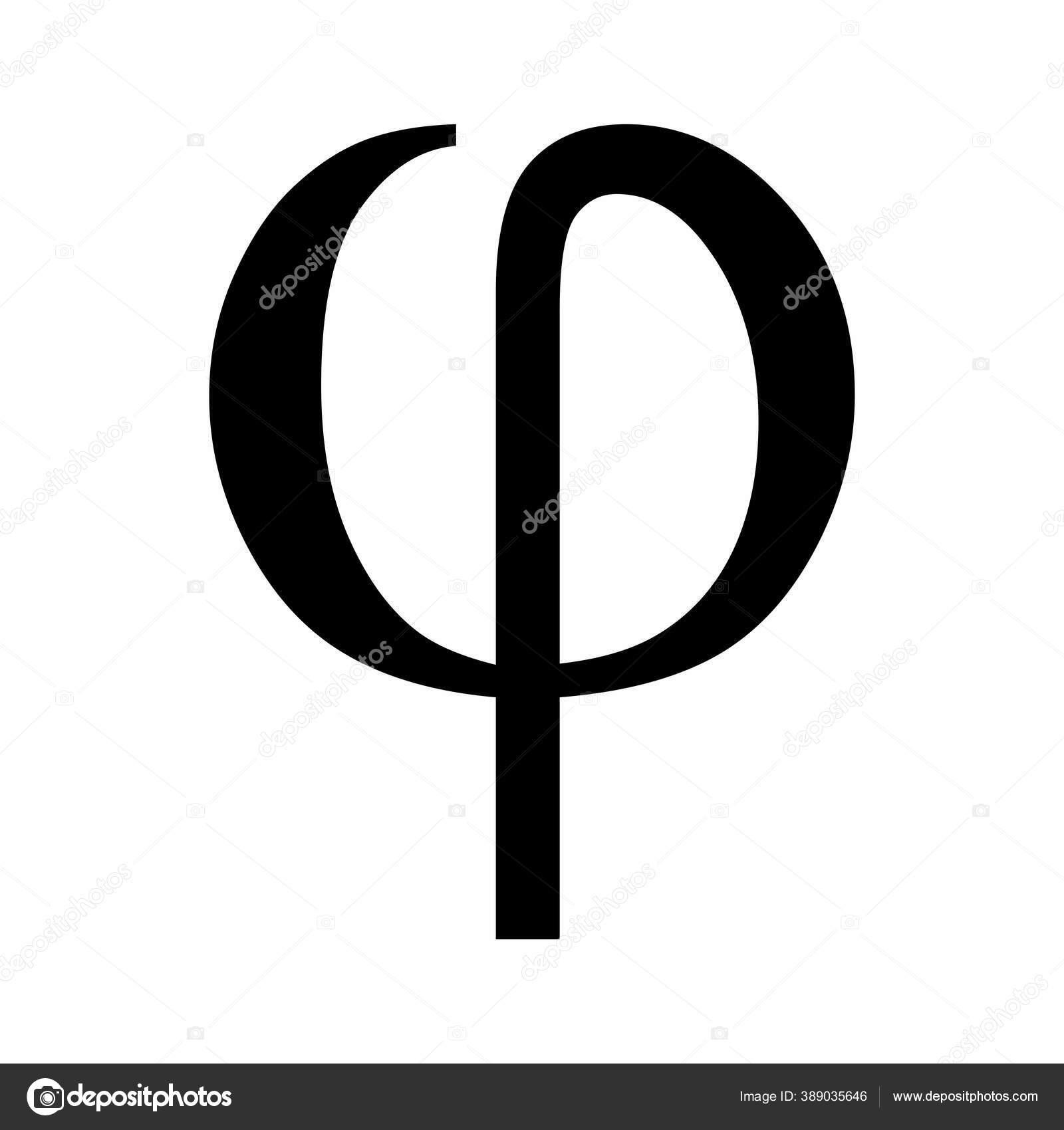 Phi Greek Letter Icon White Background Stock Vector Image by ©luisrftc ...