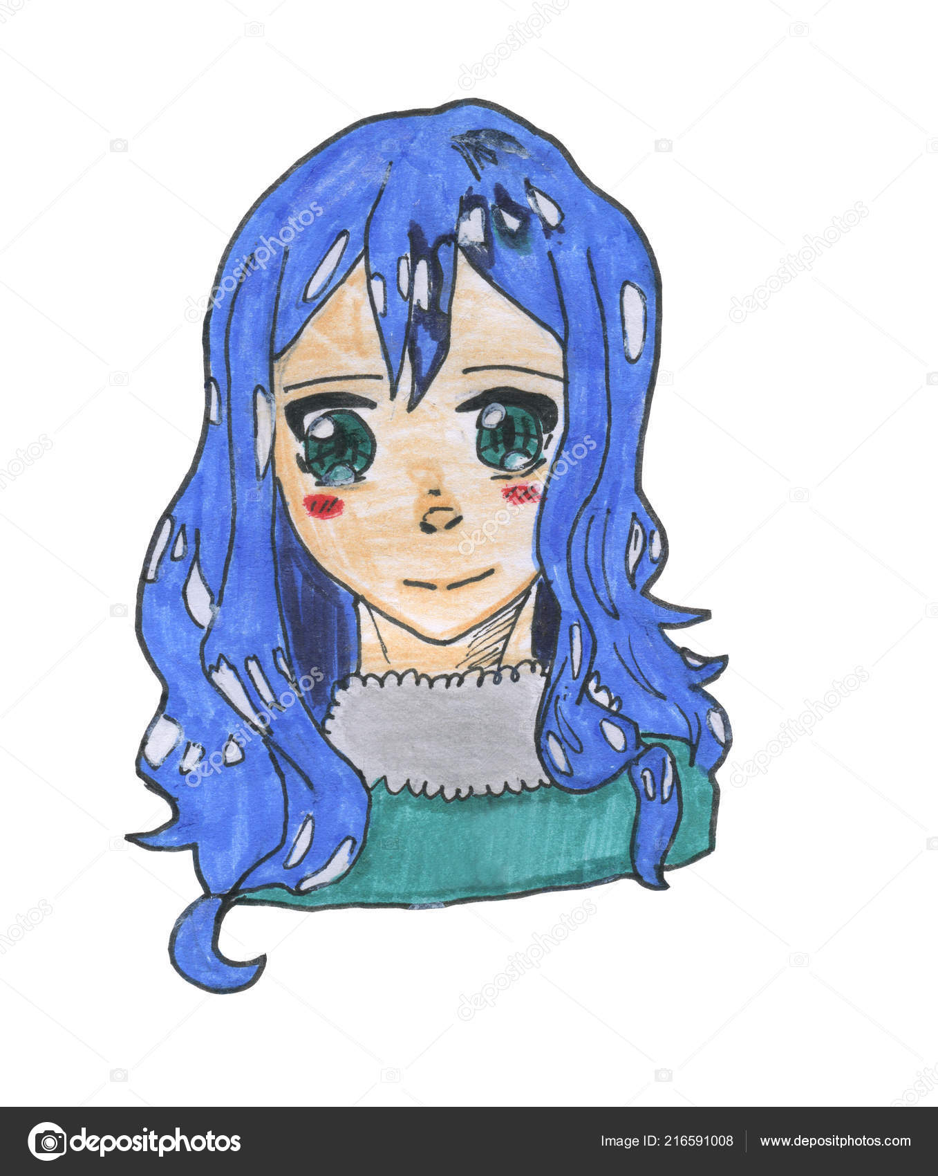 Juvia Character Fairy Tail Anime Series Stock Illustration by ©sedova ...
