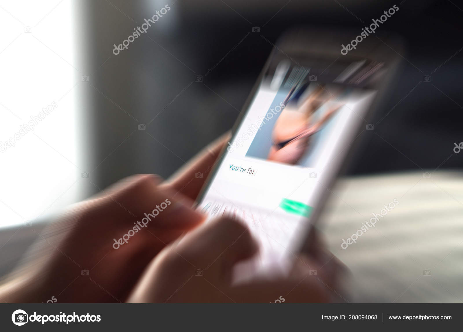 Body Shame Cyber Bullying Bad Behavior Online Concept Internet Troll ...