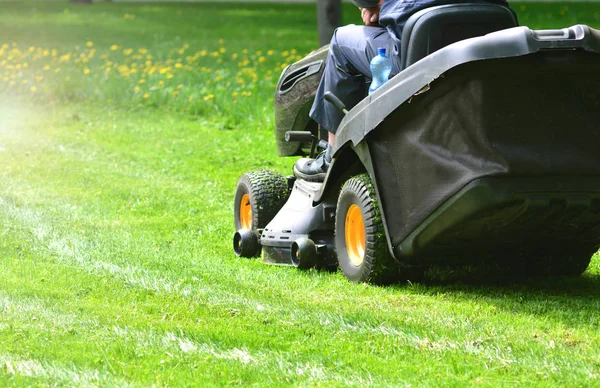 Professional Lawn Mower Grass Cutting Close Stock Photo by ©Varavin88 ...