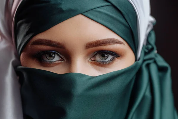Muslim face with mysterious look - Stock Image - Everypixel