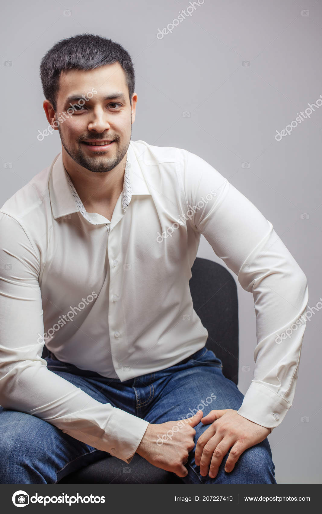 Handsome corporate man has started to work in a new firm — Stock Photo ...