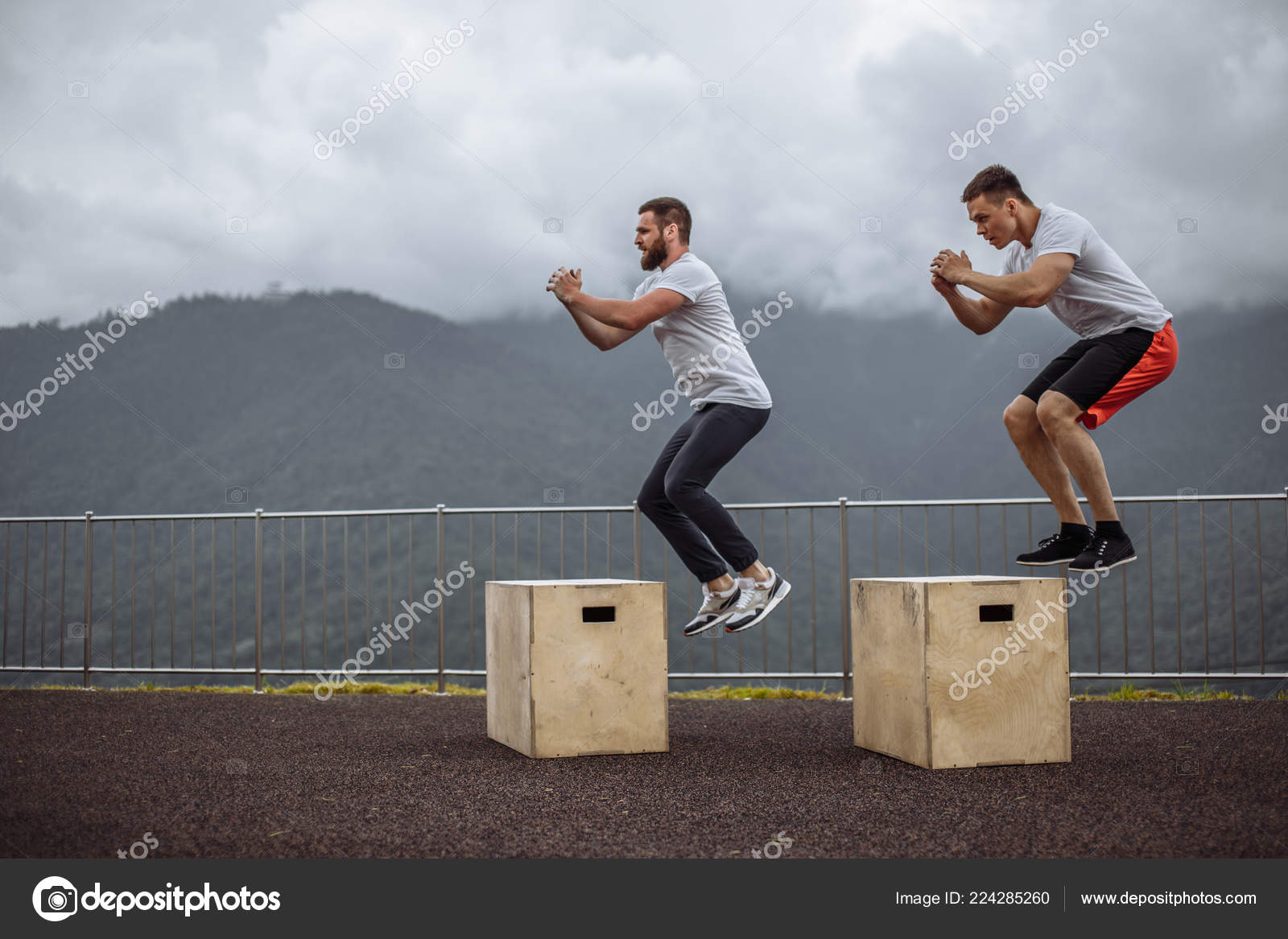 Image Man Jumping Boxes