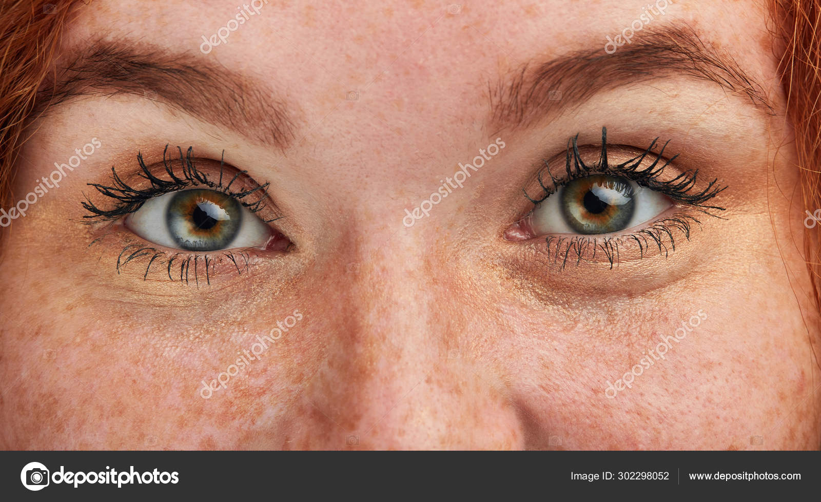 Big cunning green sparkling eyes looking at the camera Stock Photo by ...
