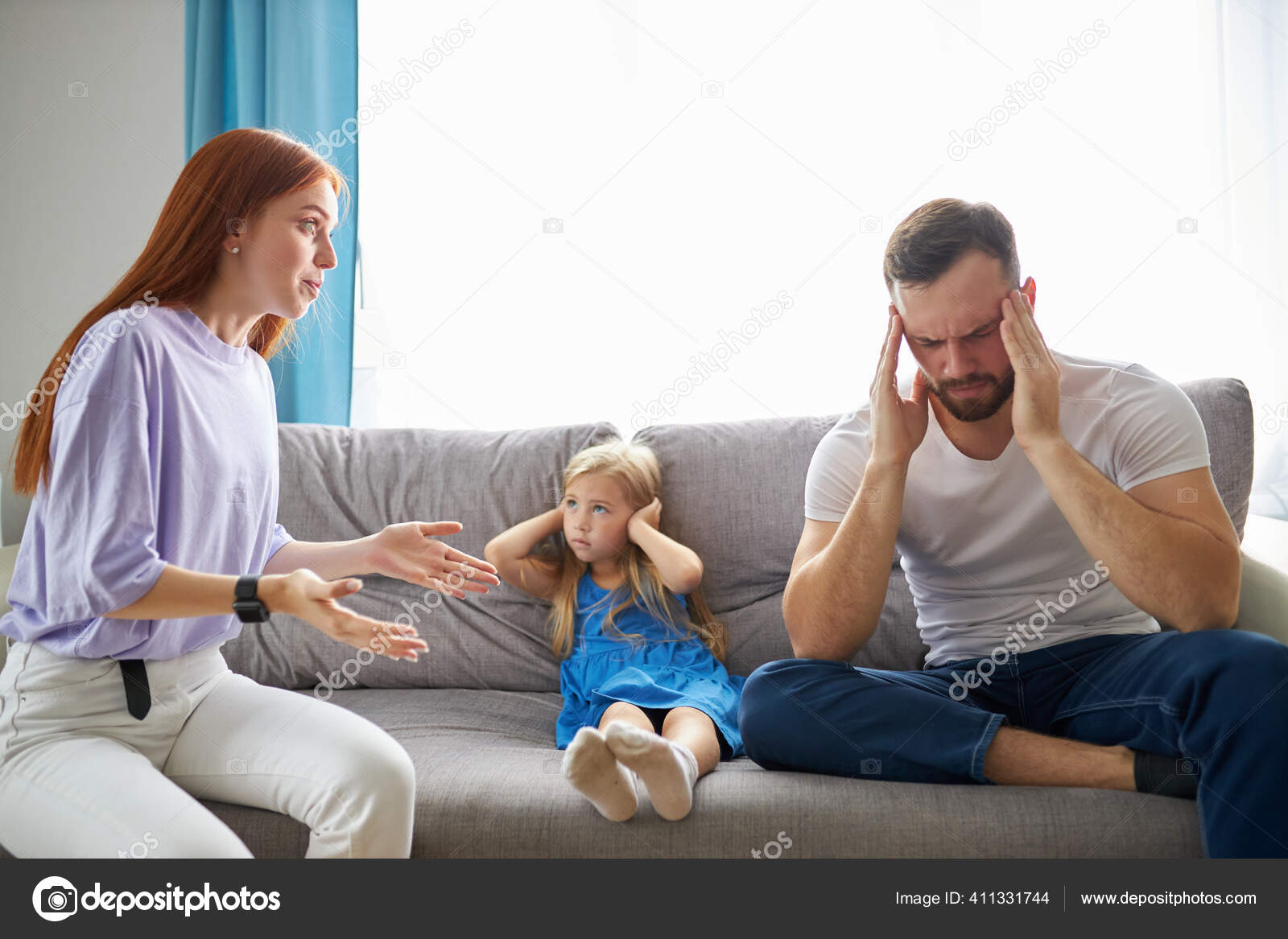Young caucasian parents argue at home Stock Photo by ©ufabizphoto 411331744