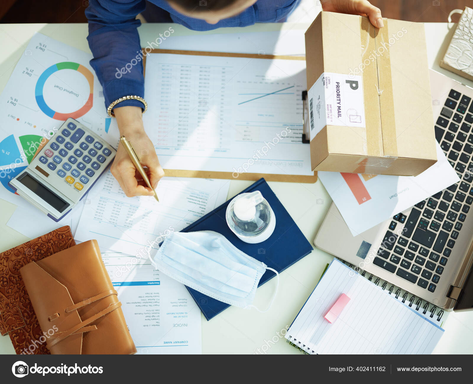 Upper View Female Parcel Table Stock Photo by ©CITAlliance 402411162