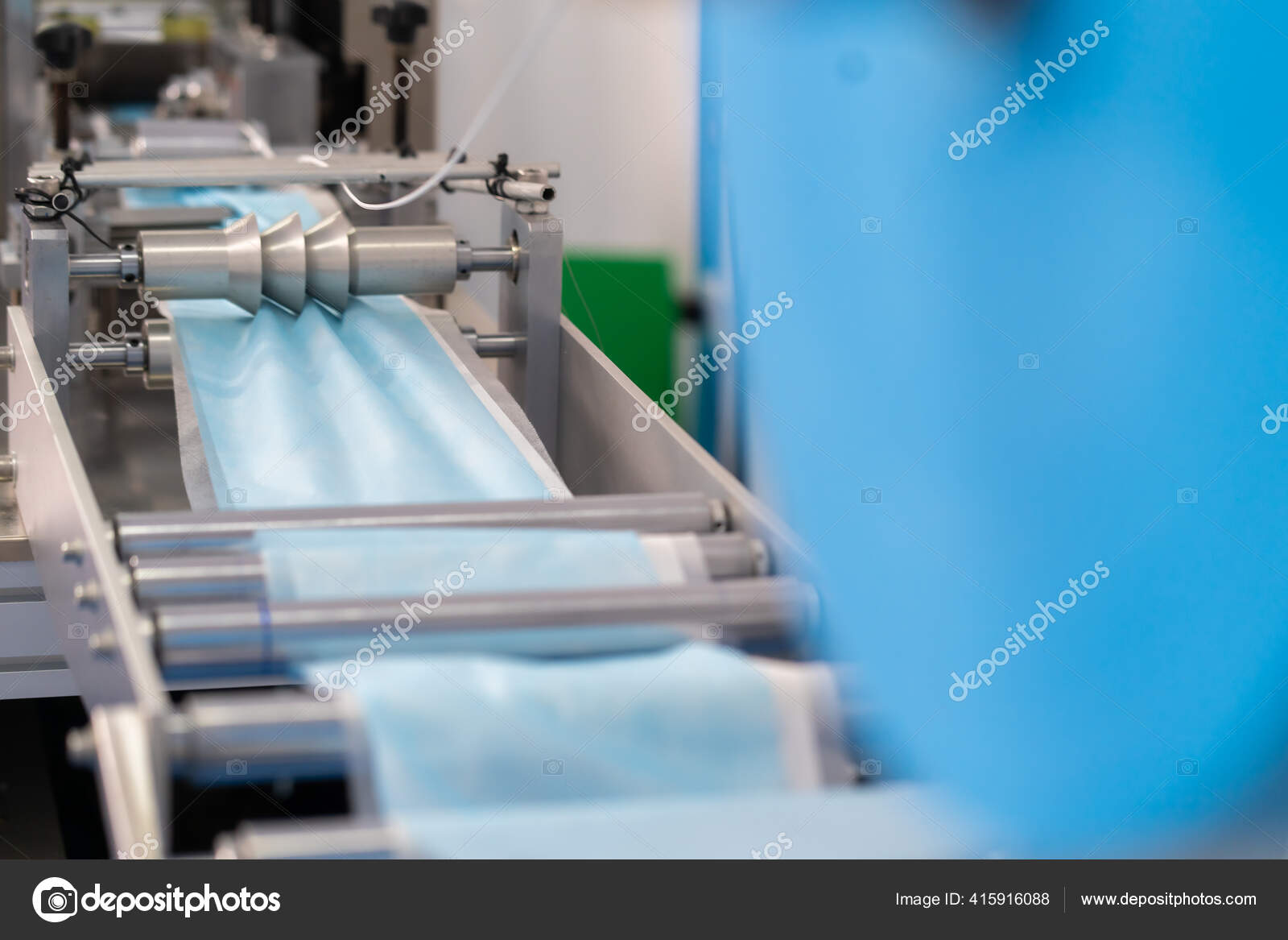 Machines Working Producing Masks Sterile Factory Production Medical ...