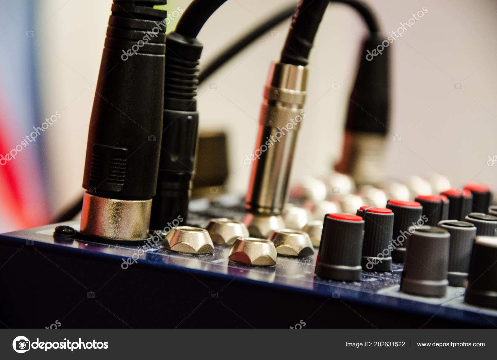 Mixer of a team that is responsible for controlling the audio system ...