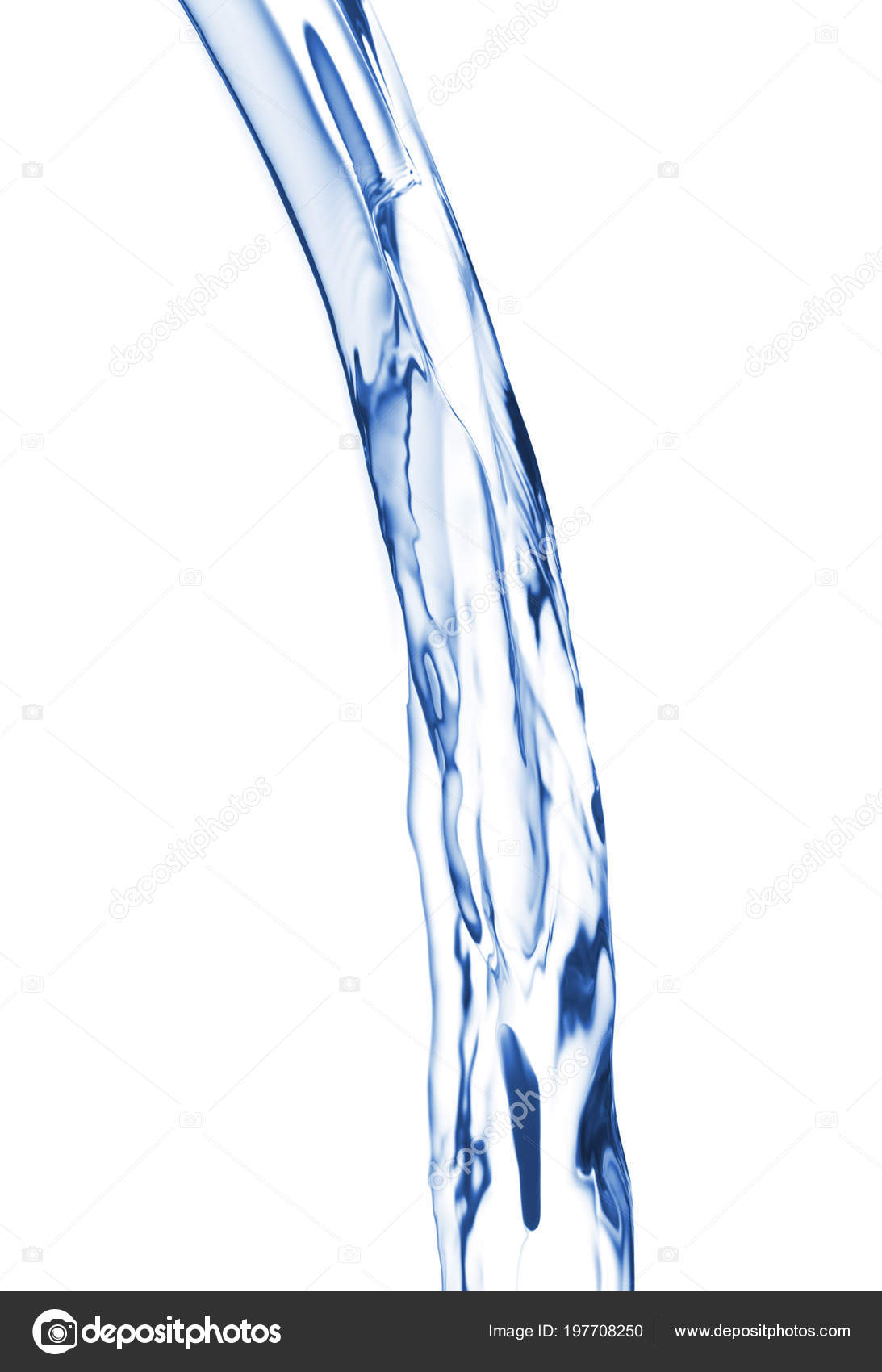 Stream Of Water White Background