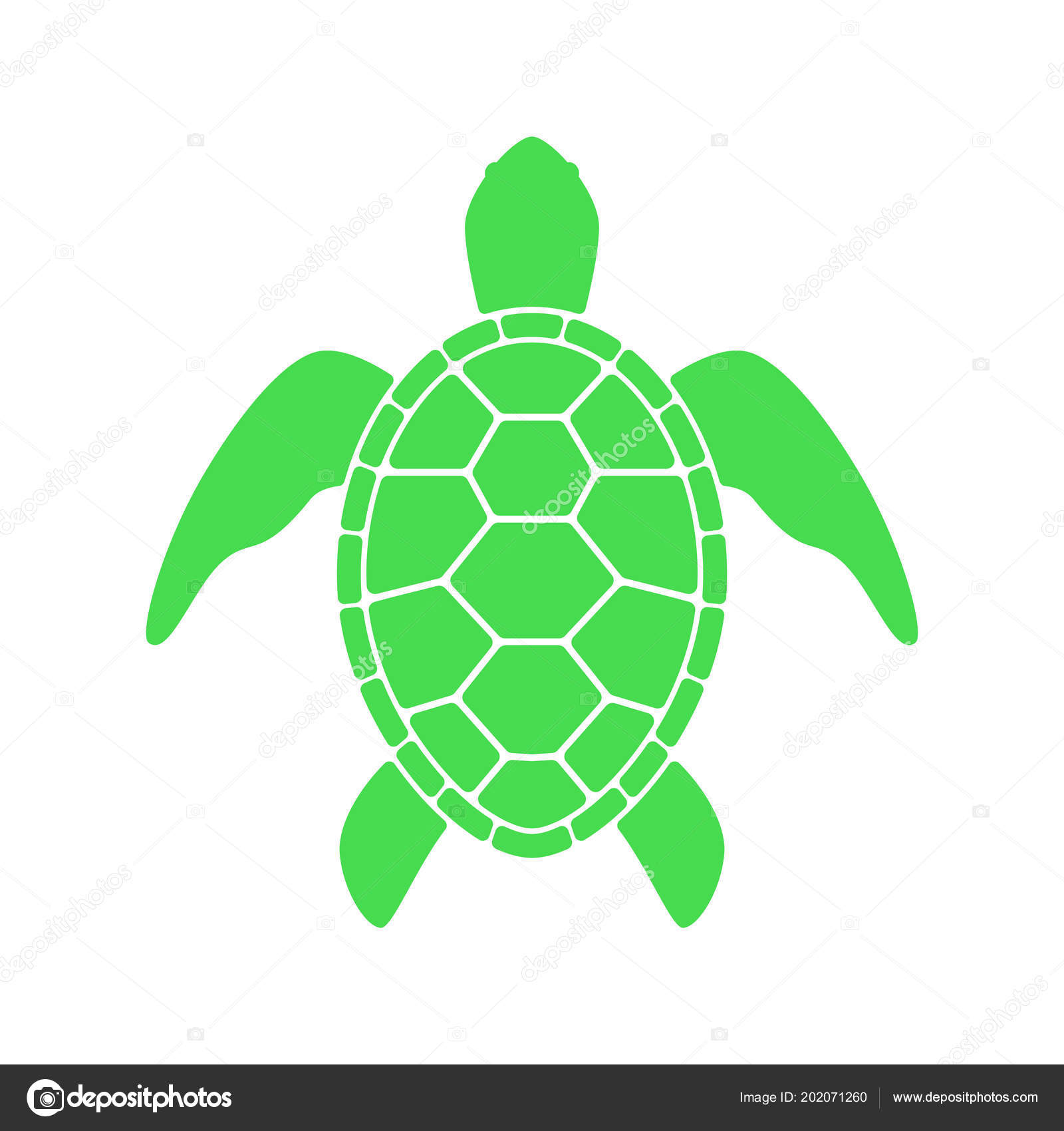 Skilpadde Silhuett Sihouette – Déco Sticker Store