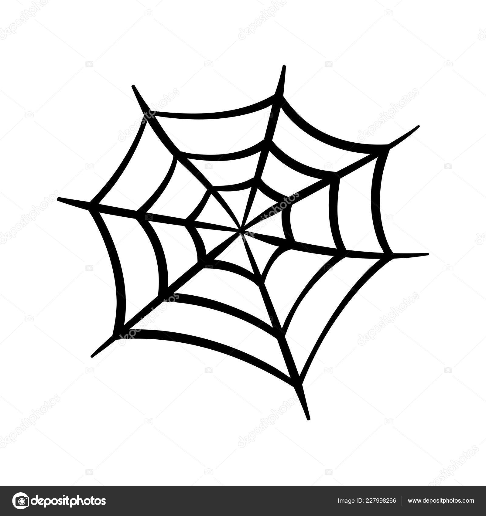 Spider Web Icon Cobweb Vector Silhouette Spiderweb Clip Art Flat Stock Vector by ©Chereliss ...