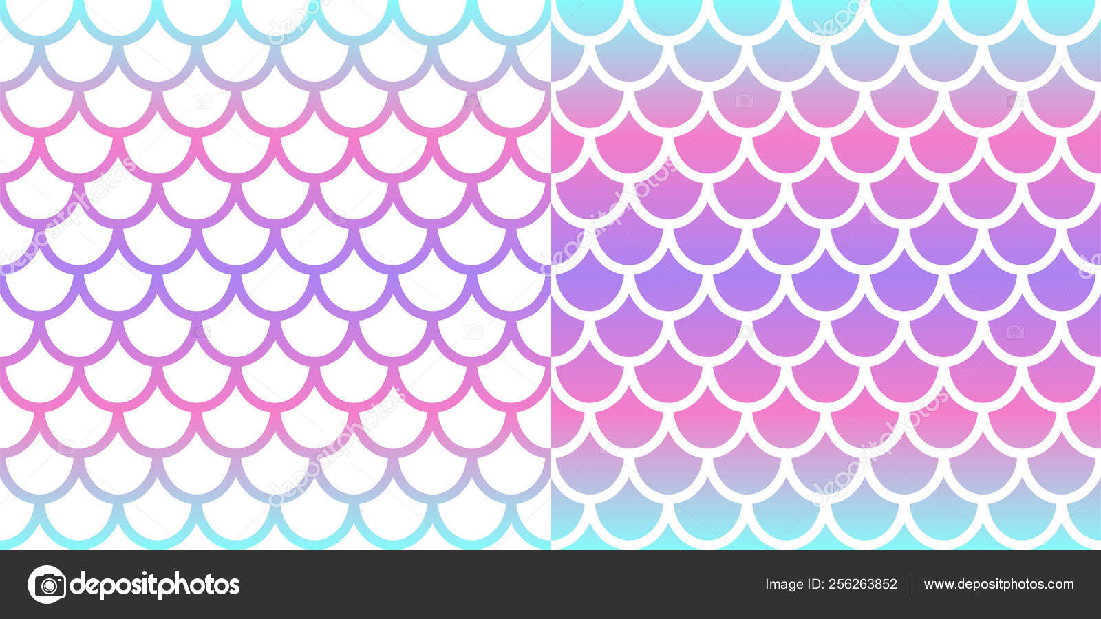 Commercial Use PNG & JPG Mermaid Seamless Pattern for Fabric Mermaid ...