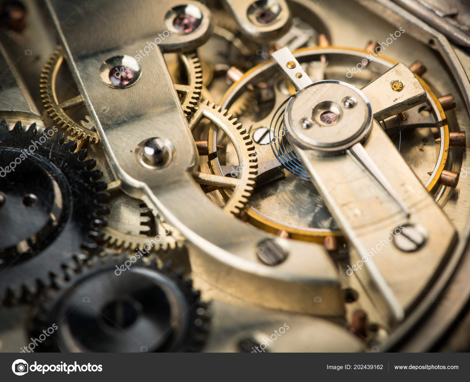 Detail View Clockwork Old Open Pocket Watch Stock Photo by ©coboflupi ...