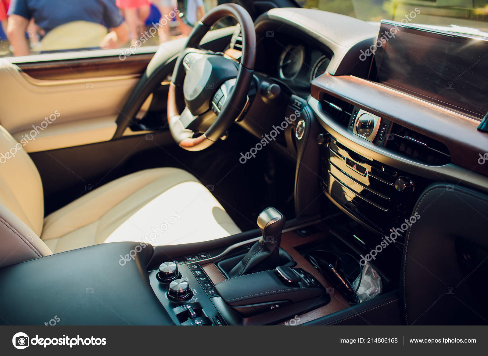 Car Interior Driver Side View. Modern Car Interior Design — Stock Photo ...