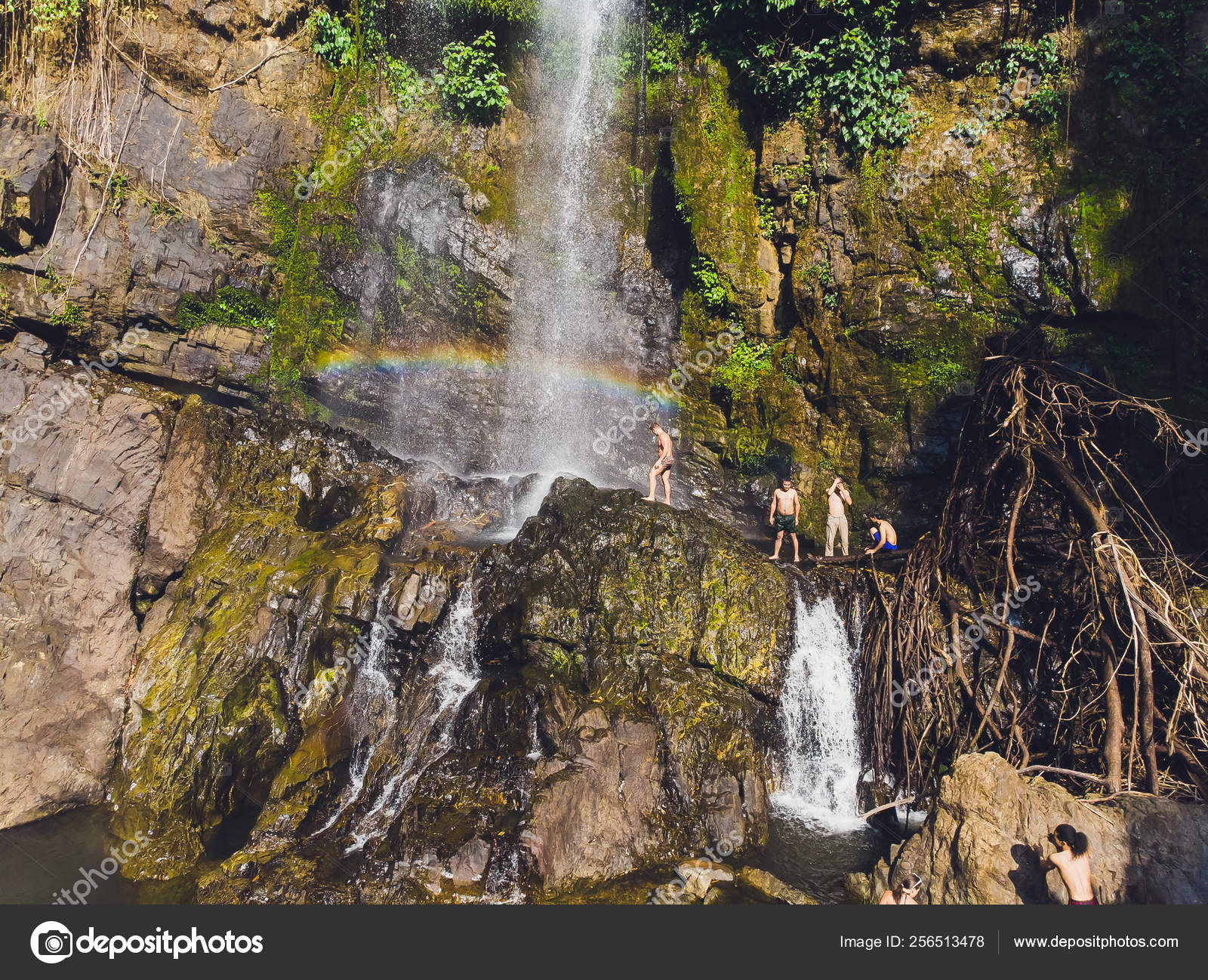 Phang-Ng, Thailand, 2 Mart, 2019: Tam Nang Waterfall, Sri Phang-Nga National Park, Takuapa ...