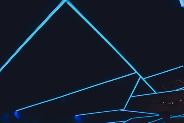 Abstract contemporary architecture background, ceiling lighting corner ...