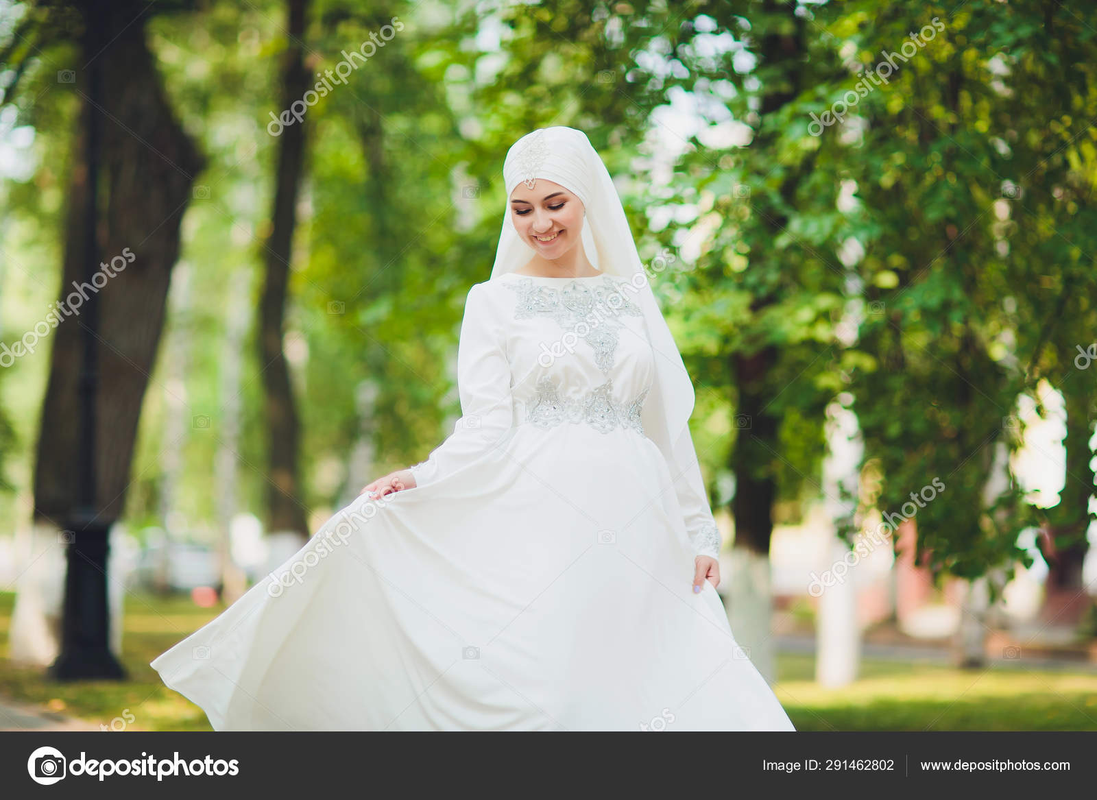 Beautiful Middle Eastern Arabic girl having happy time in nature. Stock ...