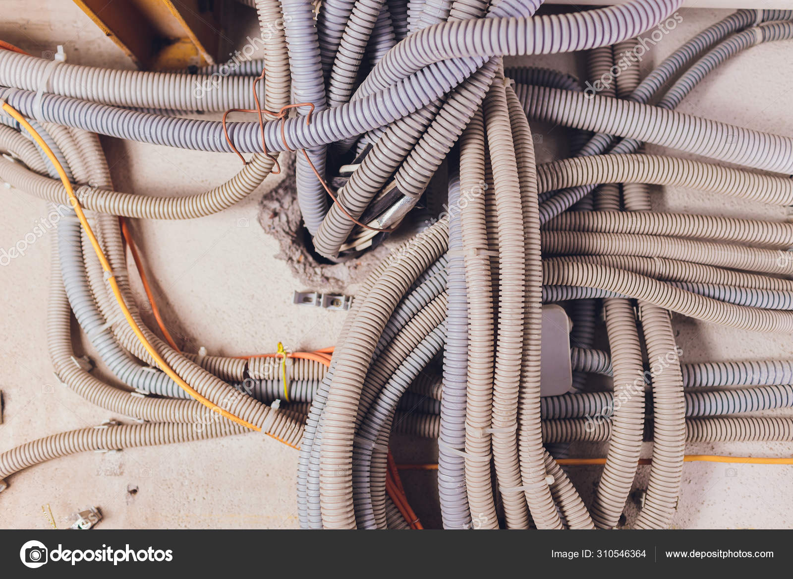 Background of used electrical wires at collection center. Stock Photo ...
