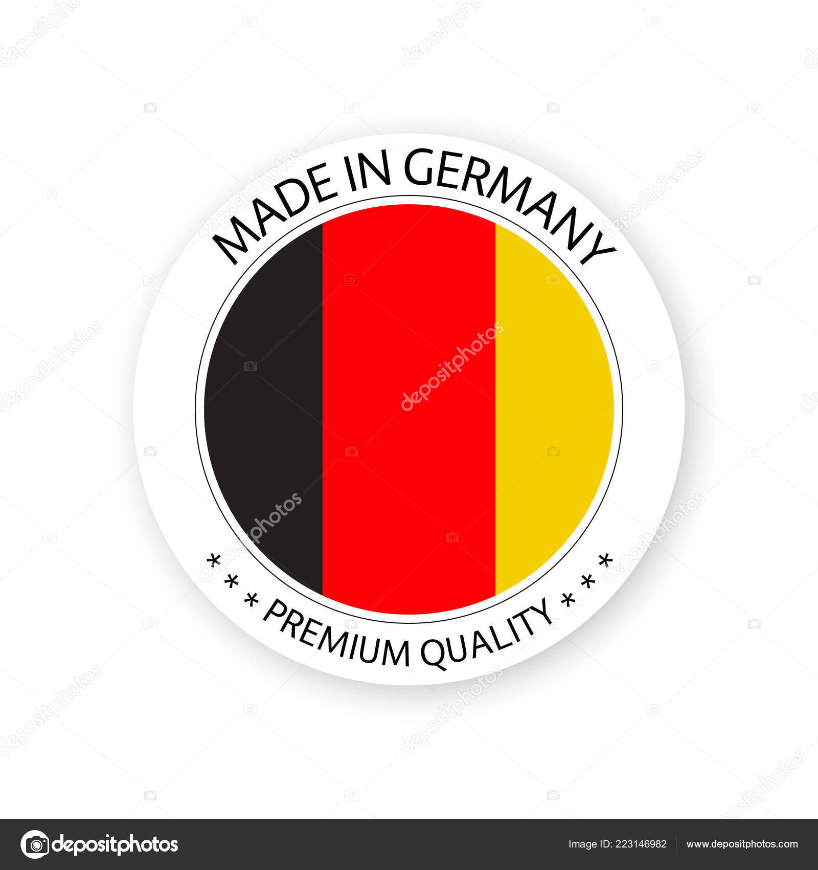 Modern Vector Made Germany Label Isolated White Background Simple ...