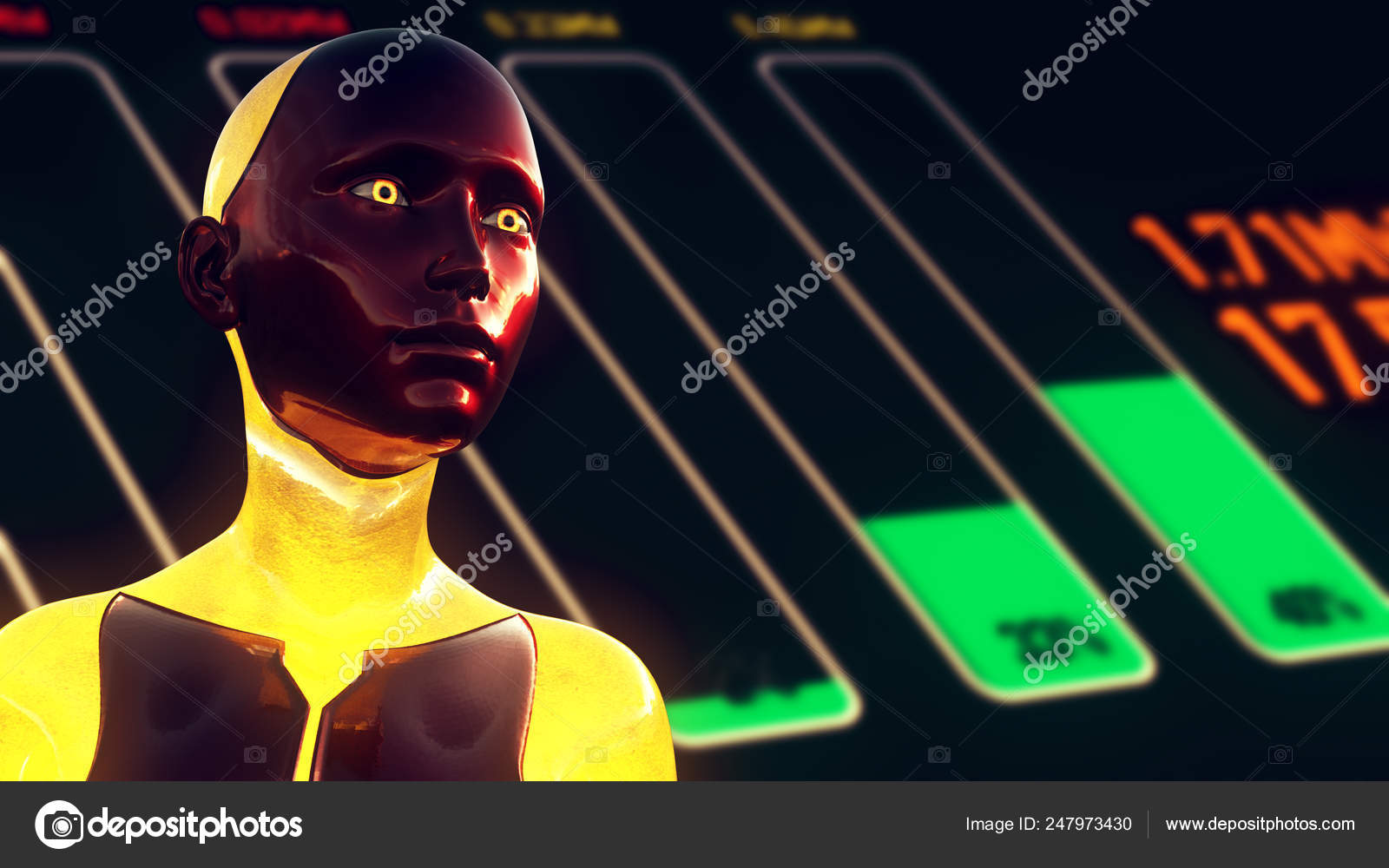 Artificial Intelligence Power Outage Blackout Graphs — Stock Photo ... Artificial Intelligence Power Outage Blackout Graphs — Stock Photo ...