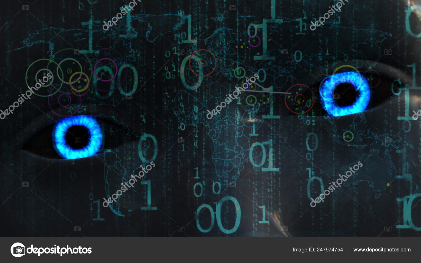 Artificial Intelligence High Tech Digital Hacker War — Stock Photo ...