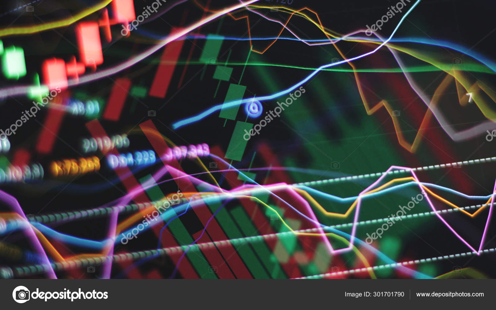 Complex Deep Stock Charts Technical Analysis Concept — Stock Photo ...
