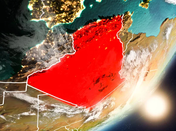 Algeria from space with highly detailed surface textures and visible ...