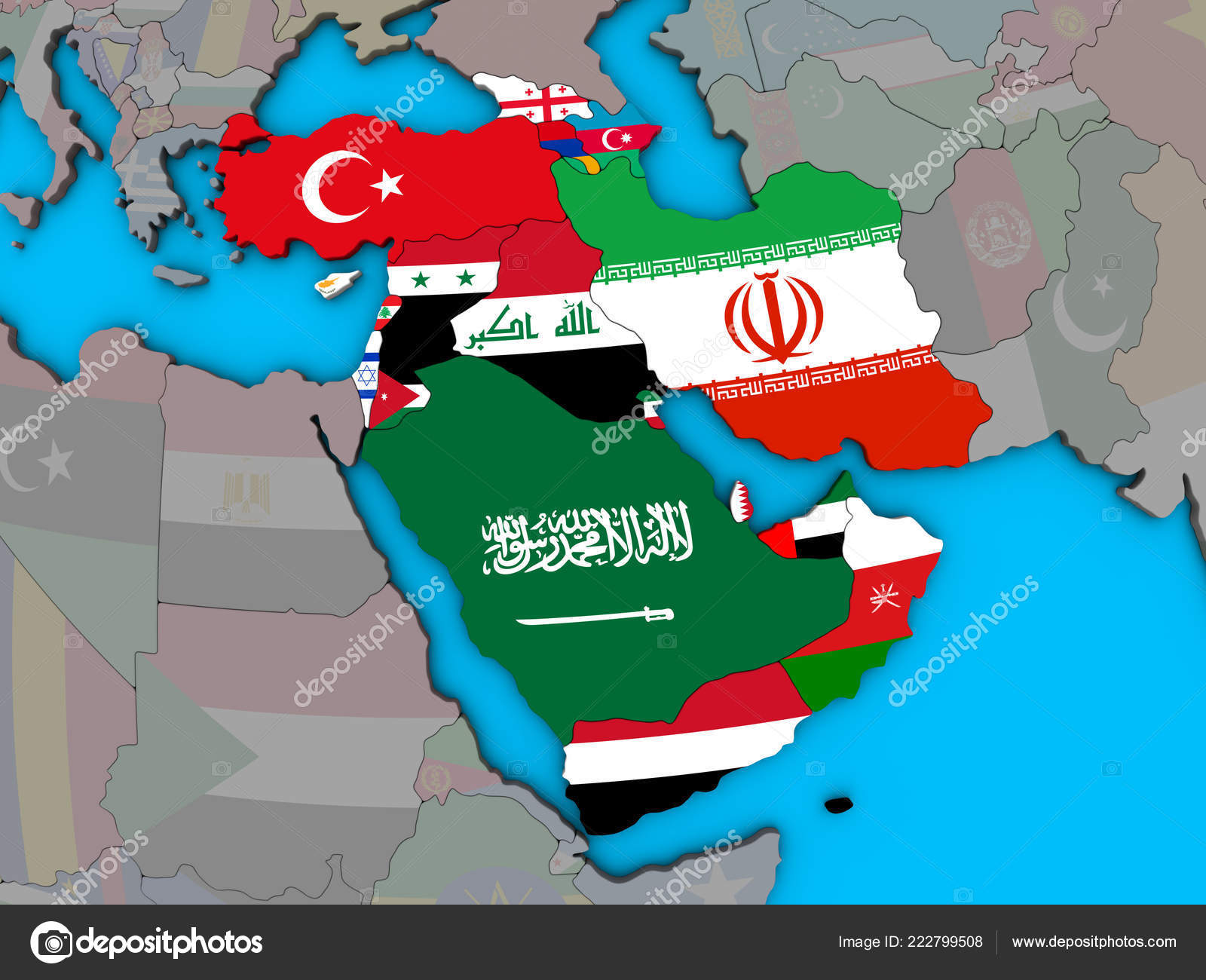 Political Map Of West Asia