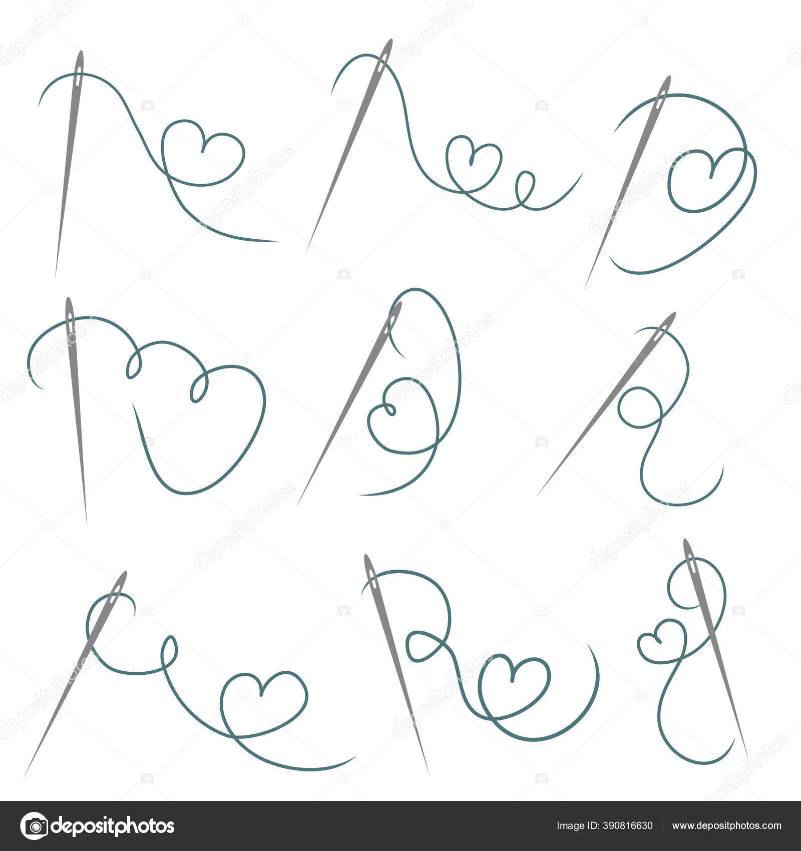 Needle And Thread Heart Tattoo