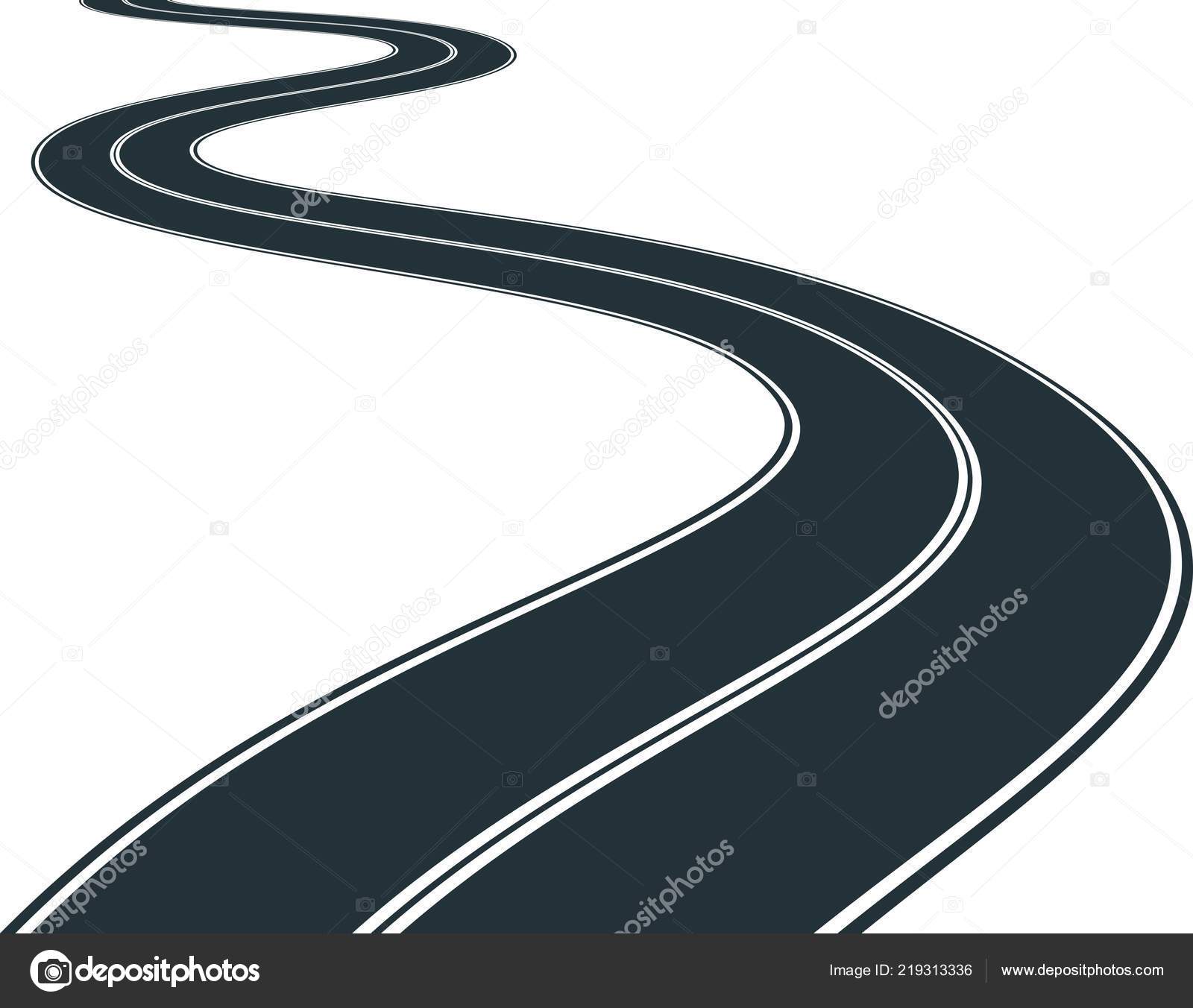 Isolated Road Clip Art Illustration Stock Vector by ©mtmmarek 219313336