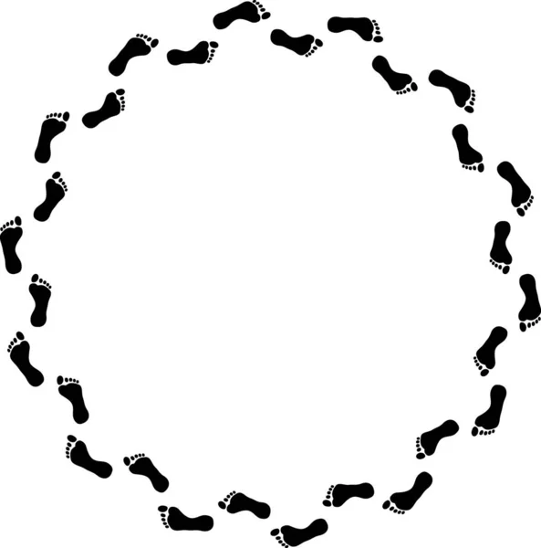 Footsteps in circle Vector Art Stock Images | Depositphotos