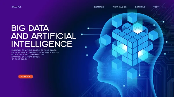 Machine learning system web template. Human face consisting of polygons ...