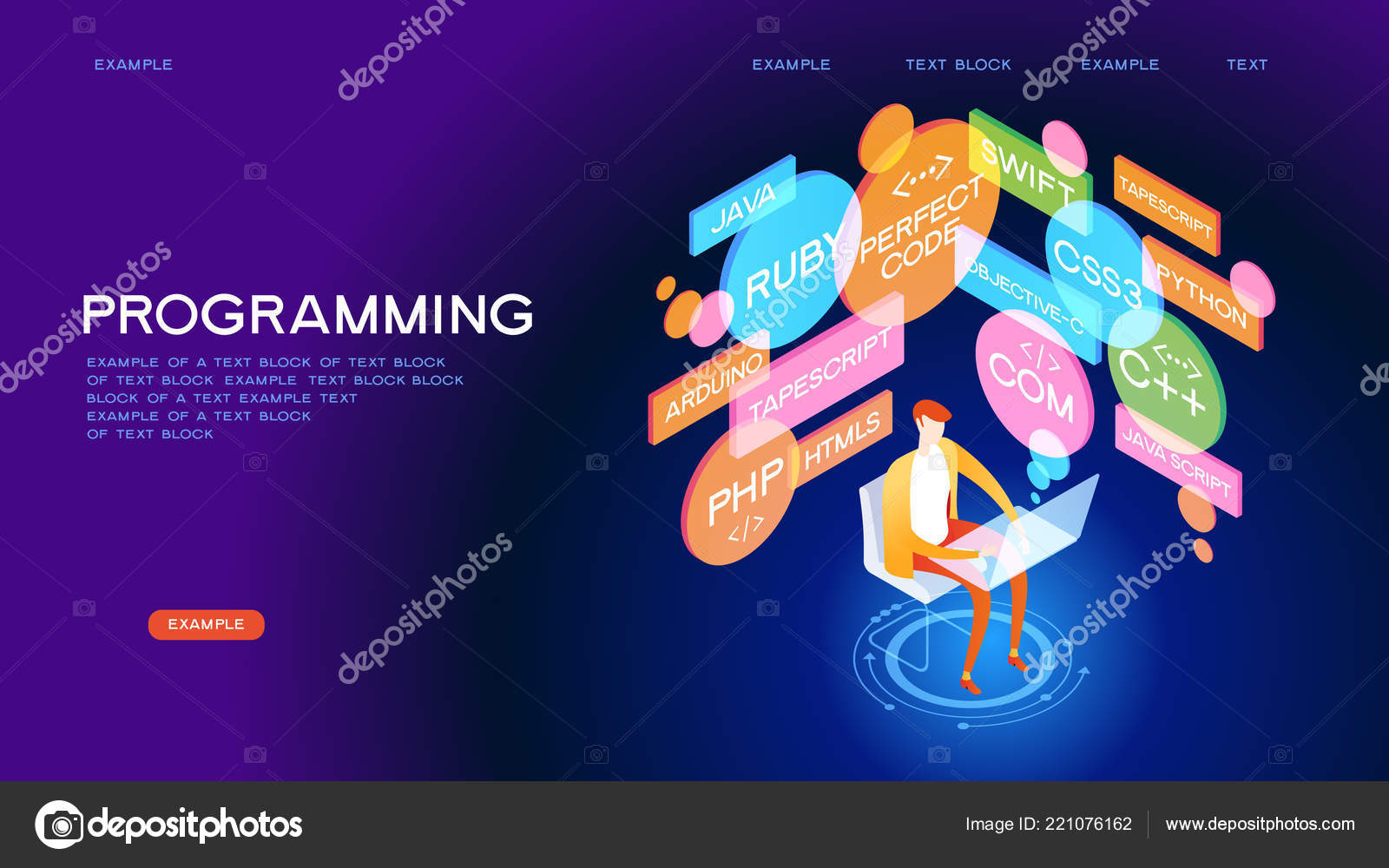 PROGRAMMING SKILLS concept banner Stock Vector by ©VLADGRIN 221076162
