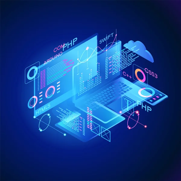 Cloud technology concept banner Stock Vector Image by ©VLADGRIN #301582748