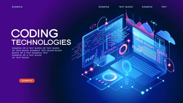 Programming web banner Stock Vector Image by ©VLADGRIN #301586744