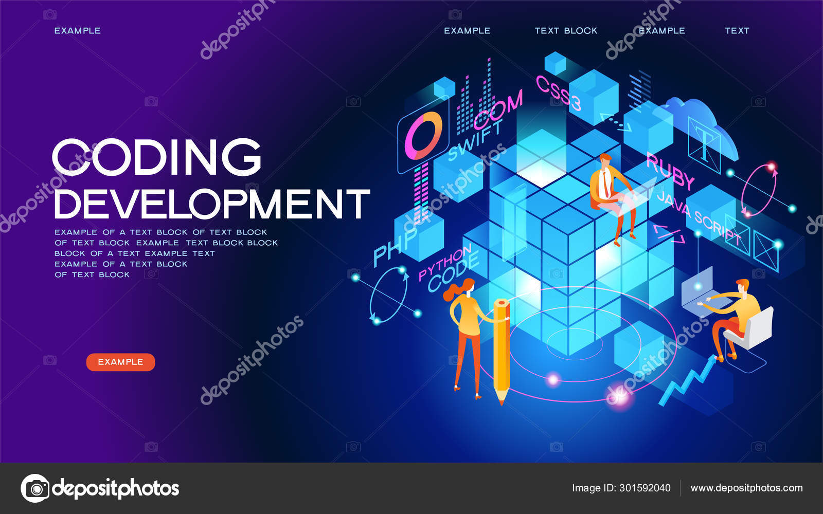 Programming web banner Stock Vector Image by ©VLADGRIN #301592040