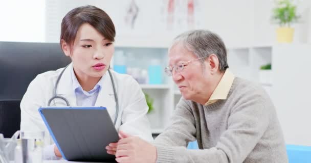 Female doctor console elder patient — Stock Video © ryanking999 #283463434