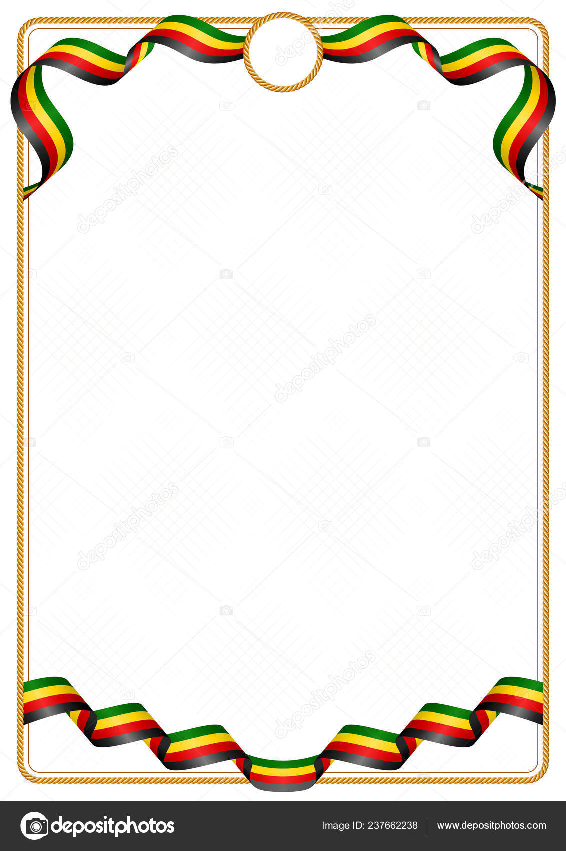 Frame Border Ribbon Colors Zimbabwe Flag Template Elements Your ...