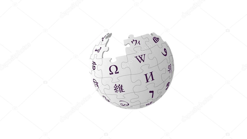 logotipo de wikipedia ilustración vectorial aislada 2023