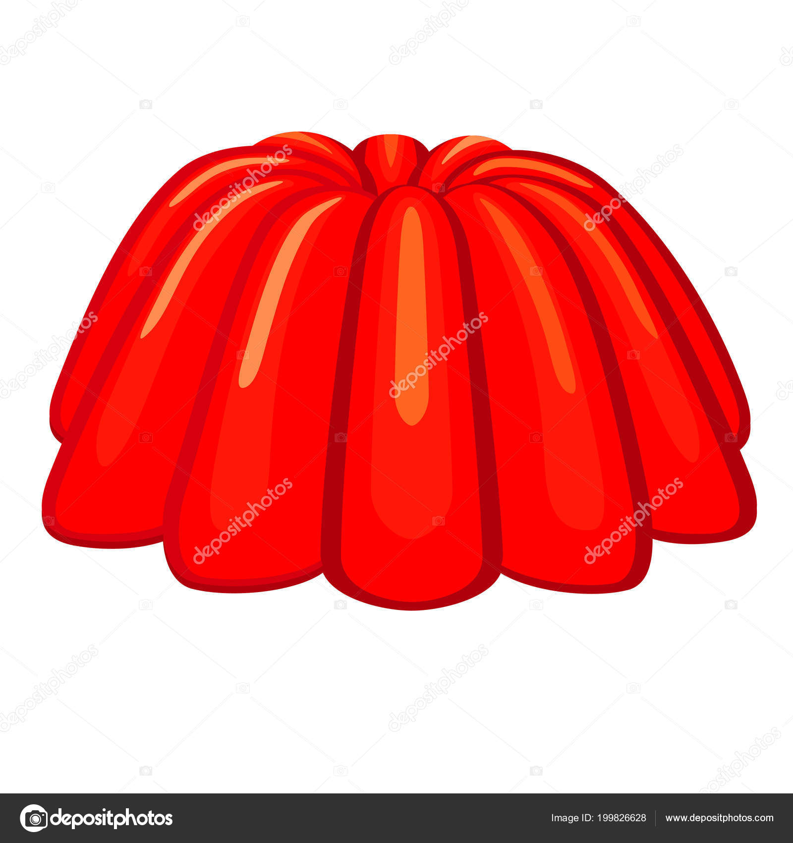 Colorful cartoon red jelly pudding Stock Vector by ©bessyana 199826628