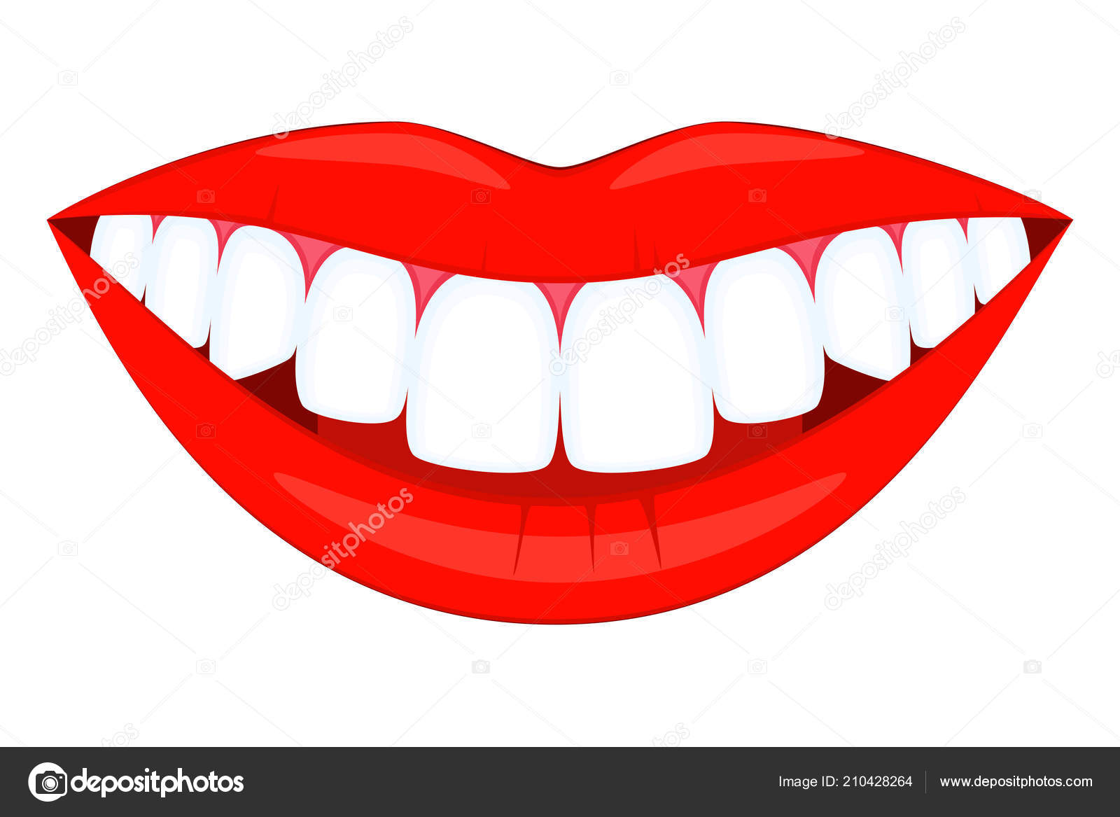 Colorida Sonrisa Saludable Dibujos Animados Concepto Oportuno Cuidado ...