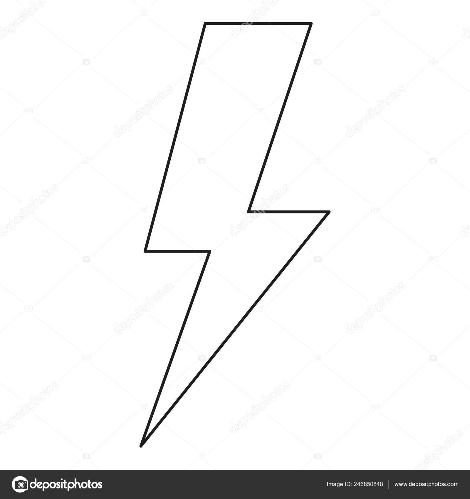 Line art black and white energy symbol ⬇ Vector Image by © bessyana ...