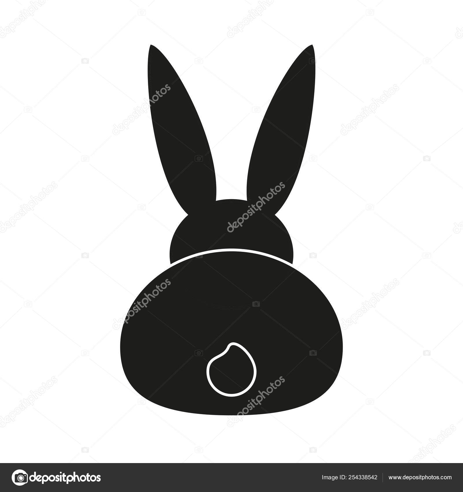 Rabbit Head Silhouette