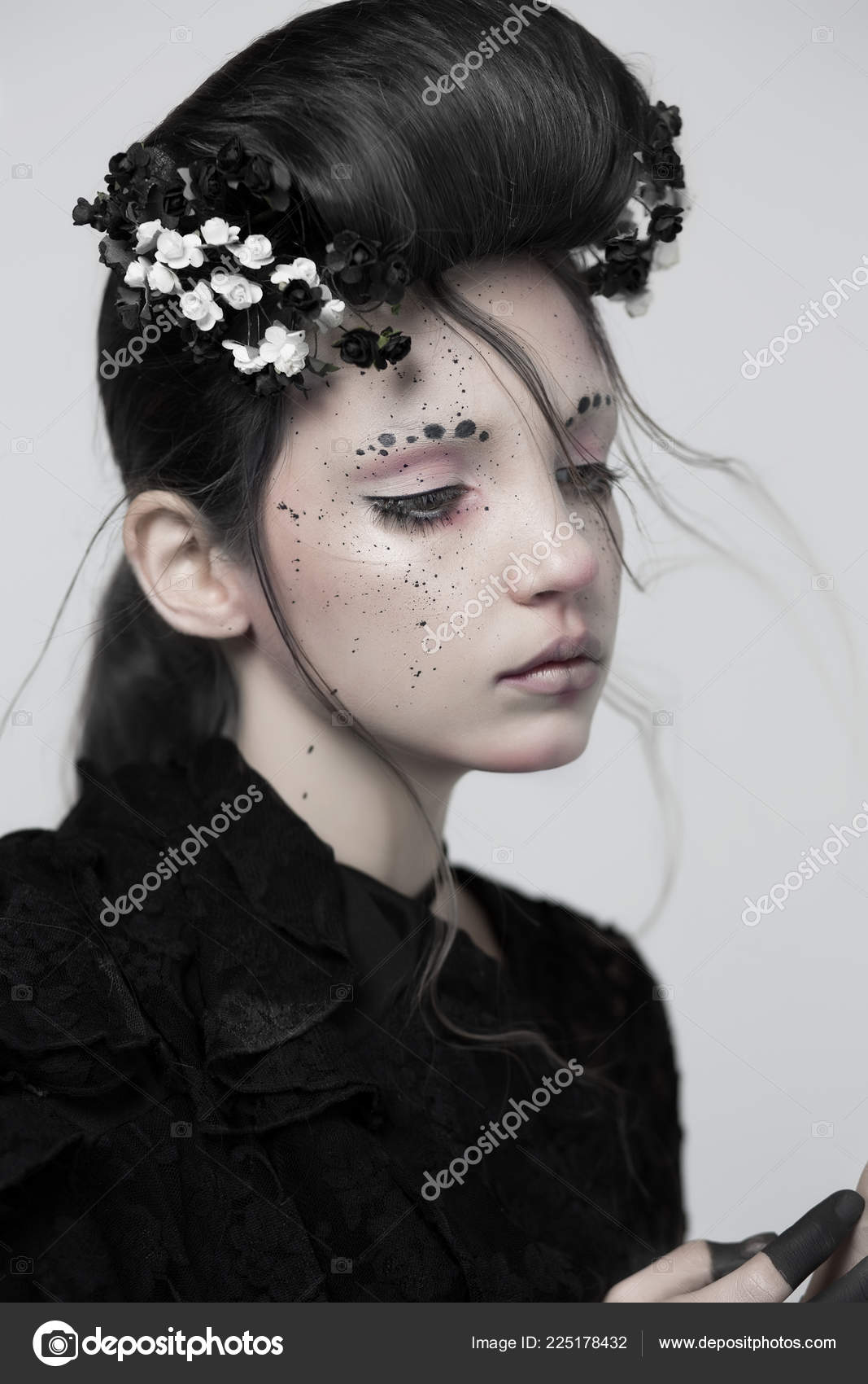 Portrait Girl Creative Unusual Complex Make Hairstyle Fantasy Fairy ...