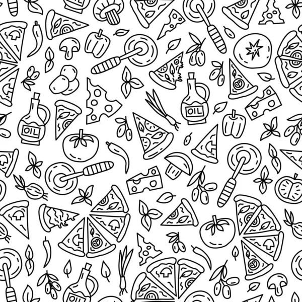 Pizza pattern Vector Art Stock Images | Depositphotos