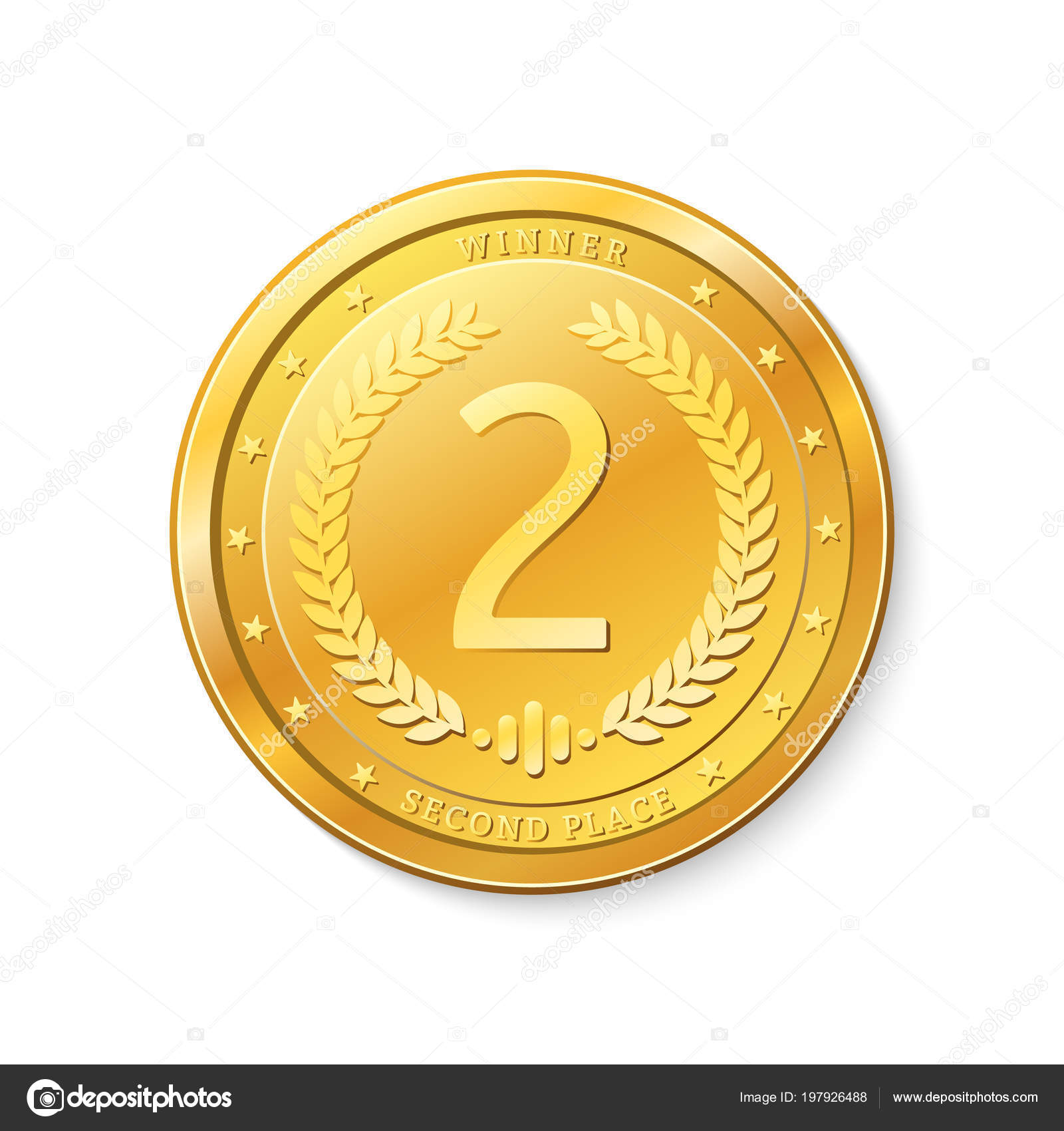 Winners badge, second place.Medal. Stock Vector Image by ©RadistMorze ...