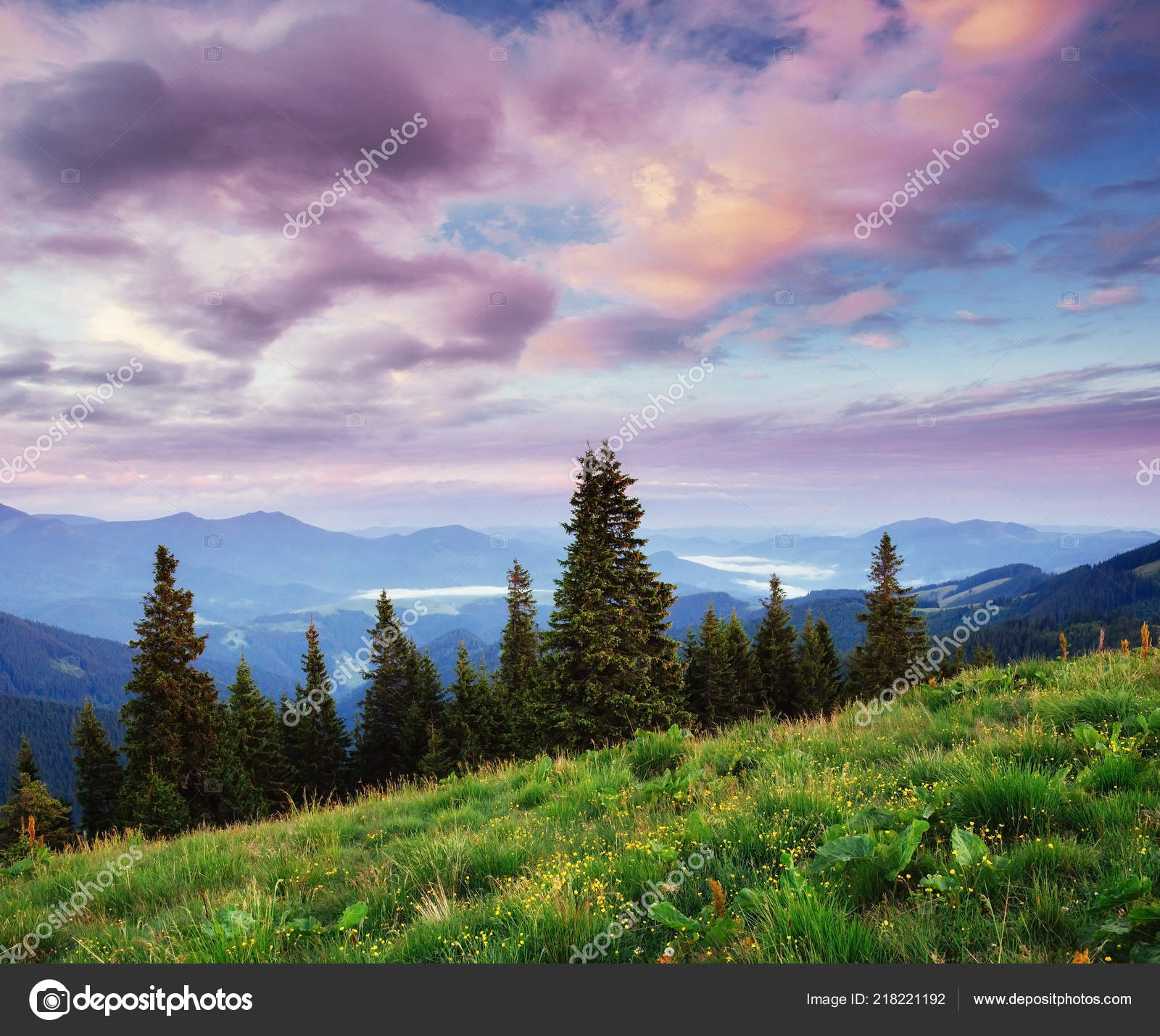 Beautiful Sunset Mountain Landscapes