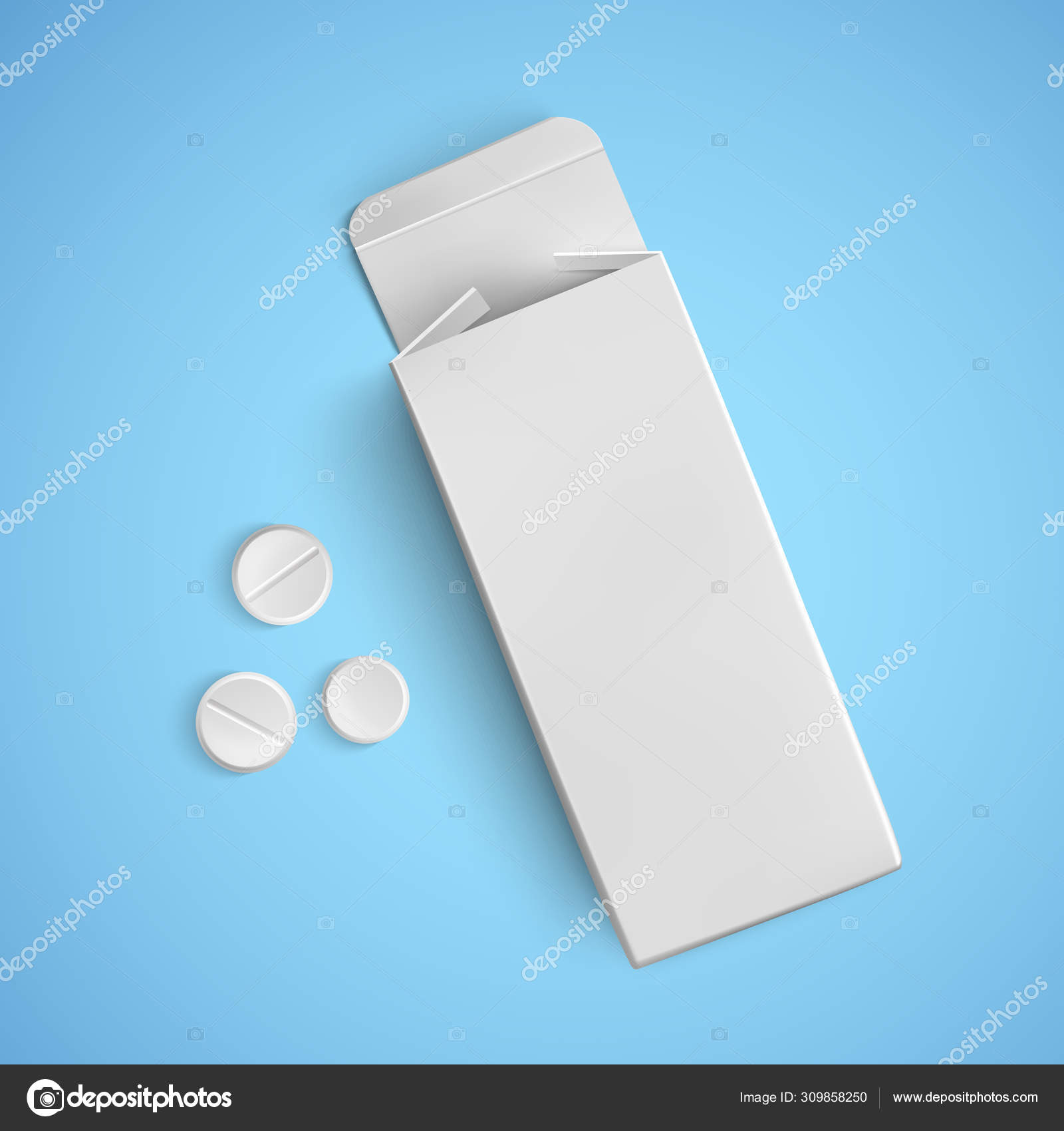 Medical pills and Paper packaging for medicines, white color, templates ...
