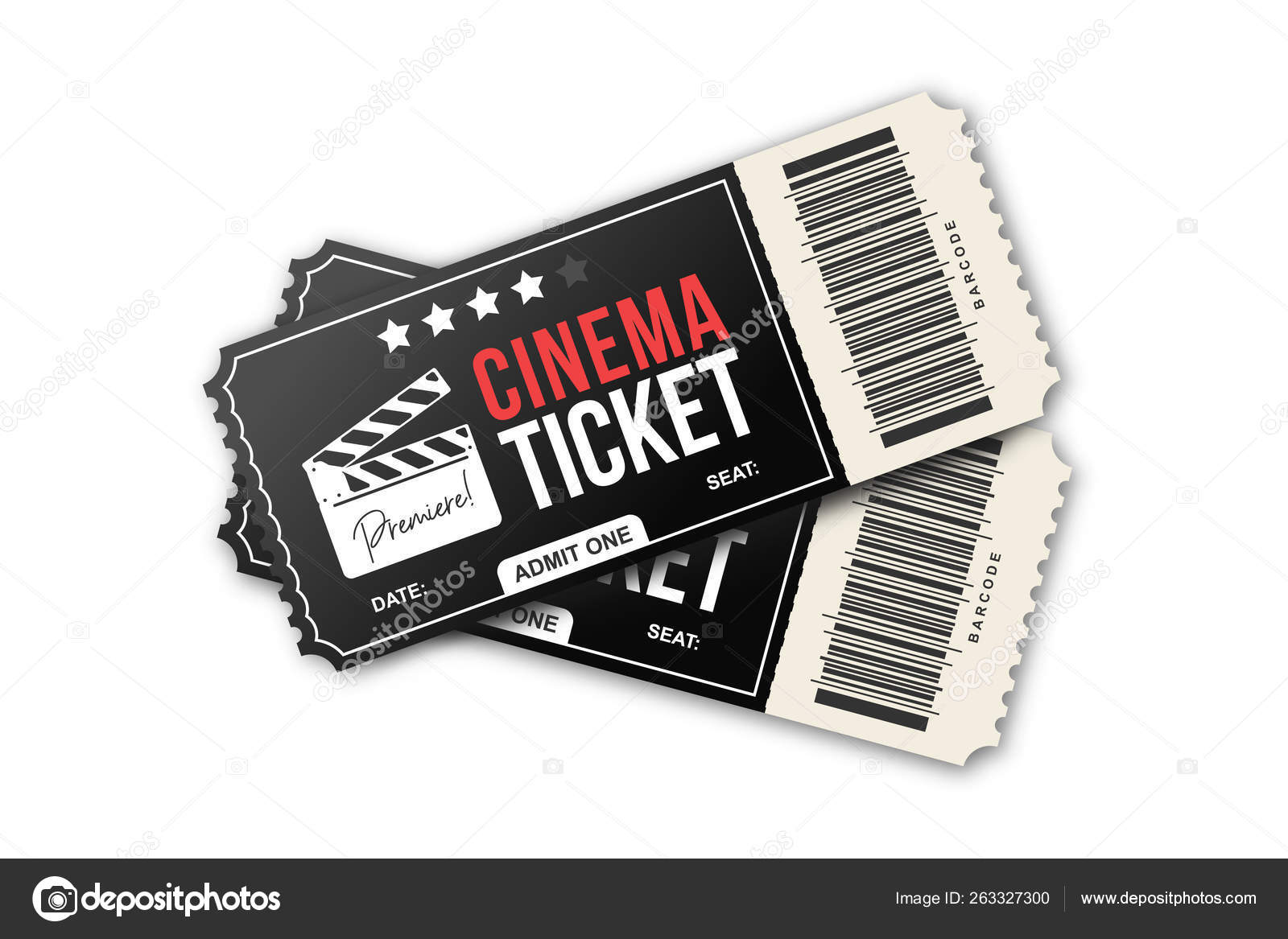 Movie Ticket Template Black And White