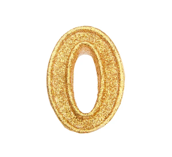 Gold glitter letter O. Shiny sparkling golden capital letter. 3D ...